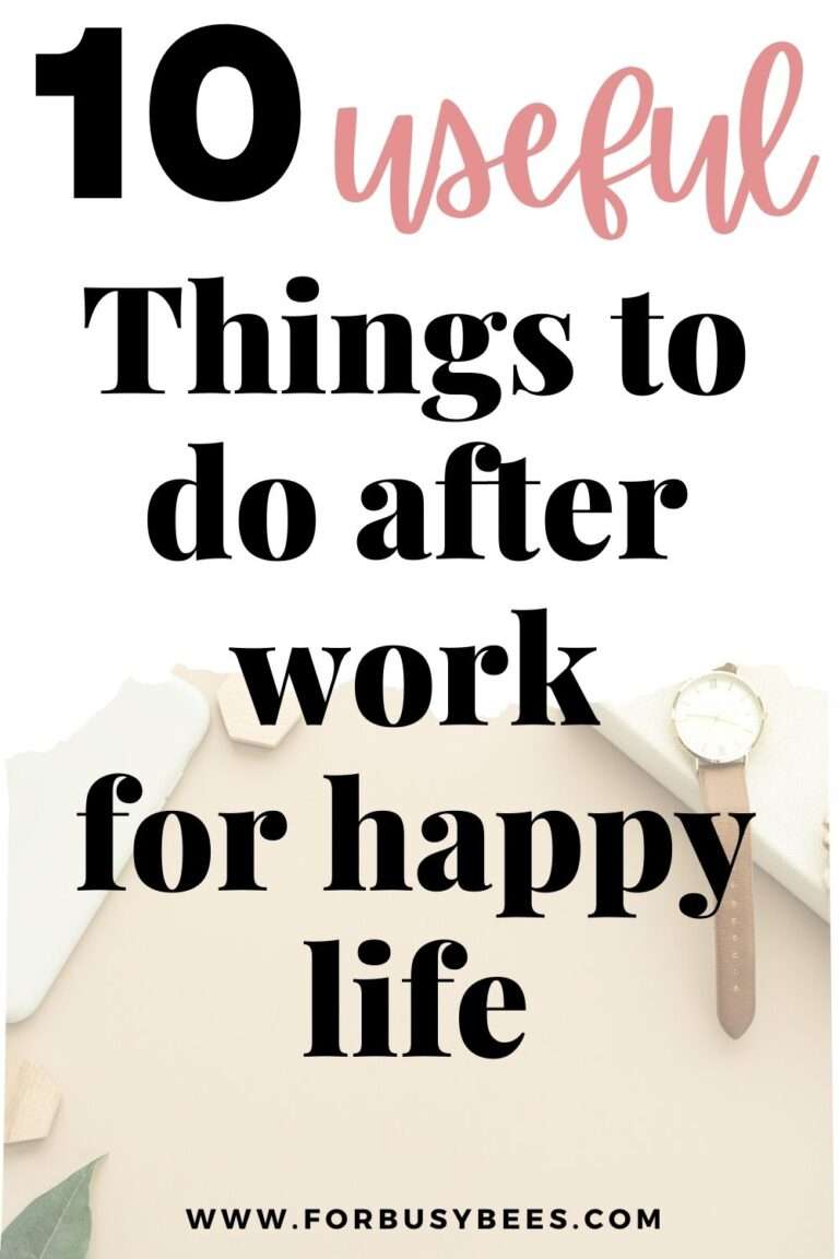 Simple After work evening routine to keep you sane - For Busy Bee's