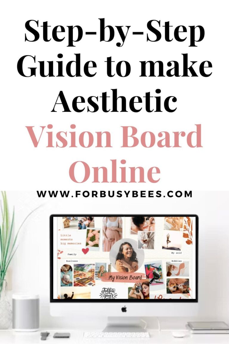 How to make a vision board Online for free - For Busy Bee's
