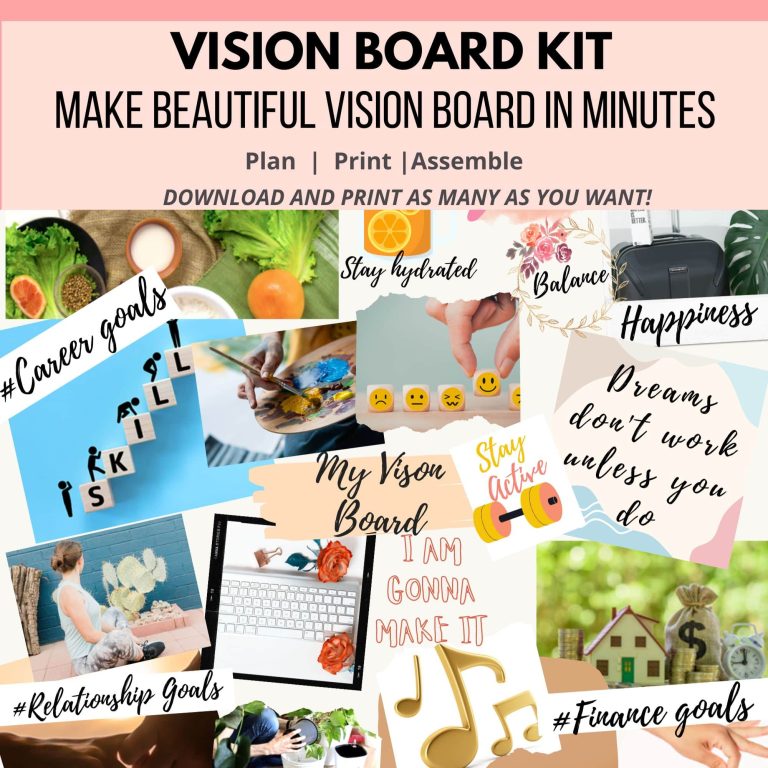 5 Steps to Make a Vision Board Journal for Manifestation - For Busy Bee's